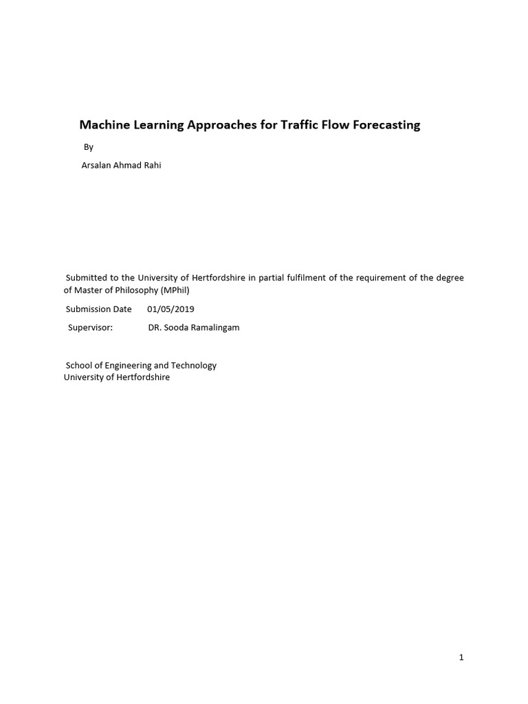 Traffic Flow Prediction Pdf Machine Learning Deep Learning
