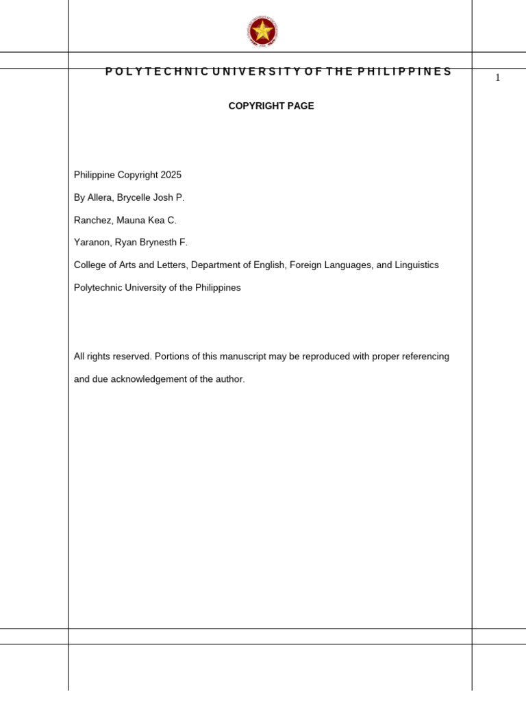 Pup Thesis Paper Template | PDF