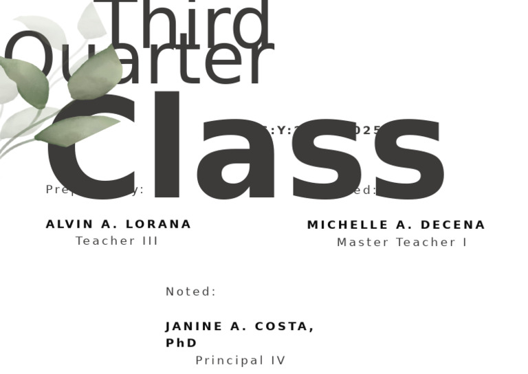 Class Record-Front Page | PDF