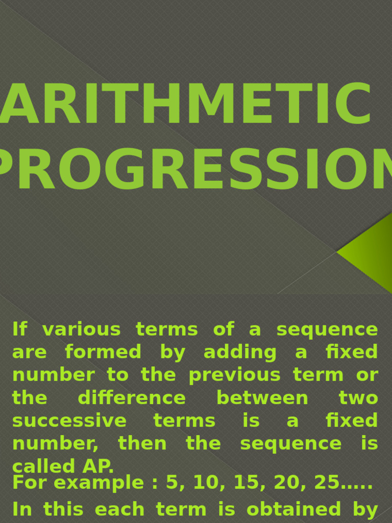 Arithmetic Progressions 4 | PDF | Numbers | Mathematical Concepts