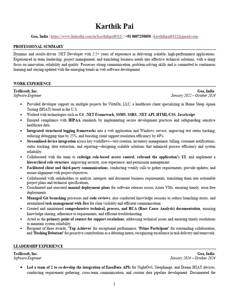 Karthik_Pai_Resume | PDF