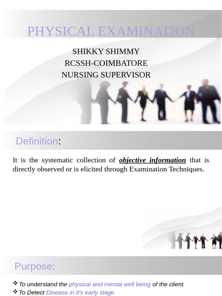 Comprehensive Guide to Physical Examination | PDF | Physical ...