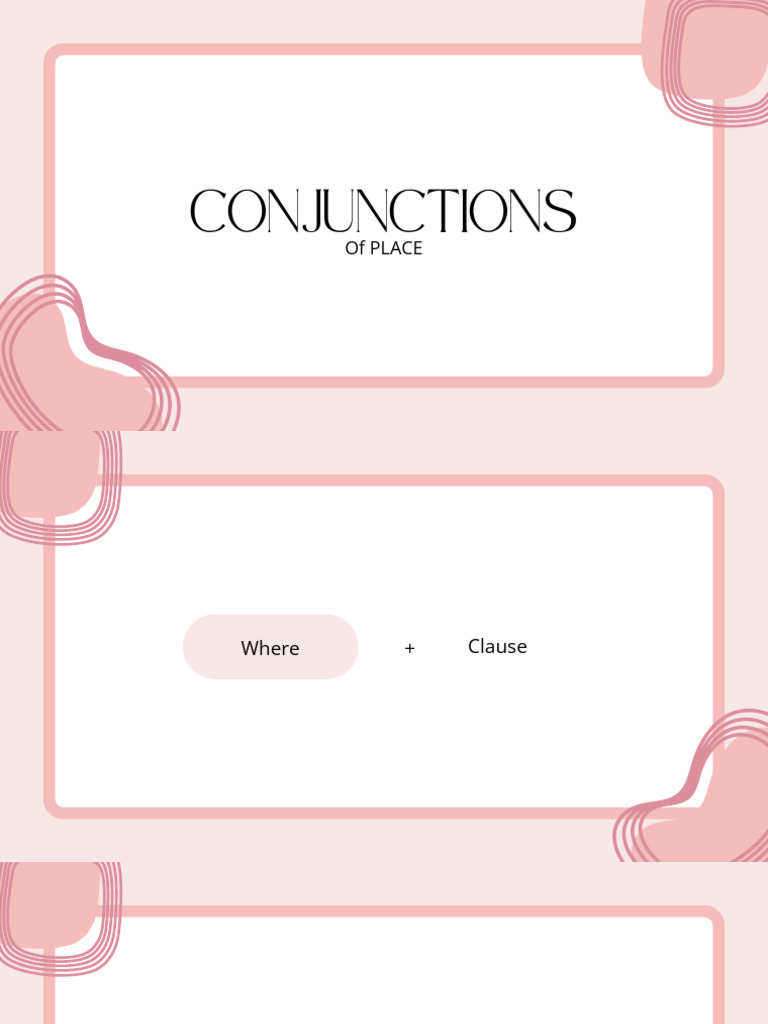 Conjunctions of Place PDF | PDF