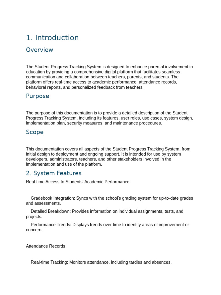 Student Progress Tracking | PDF | Goal Setting | Communication