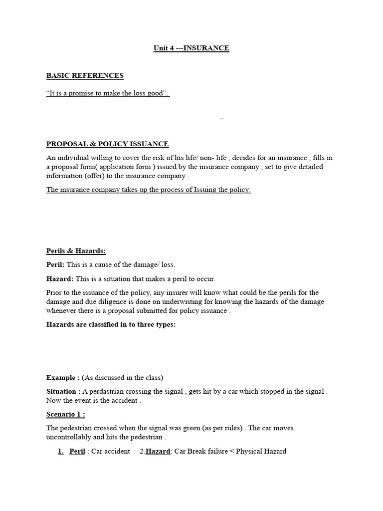 Insurance Reference Notes | PDF | Insurance | Underwriting