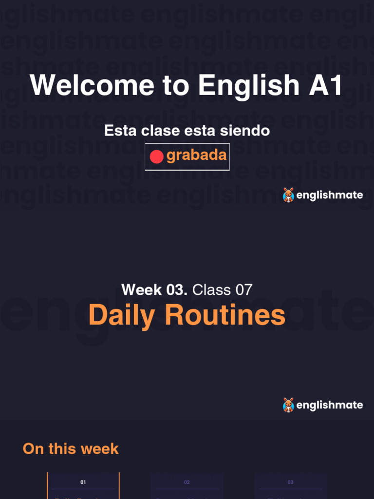Week 3.class 7 Daily Routines | PDF | Language Families | Language ...