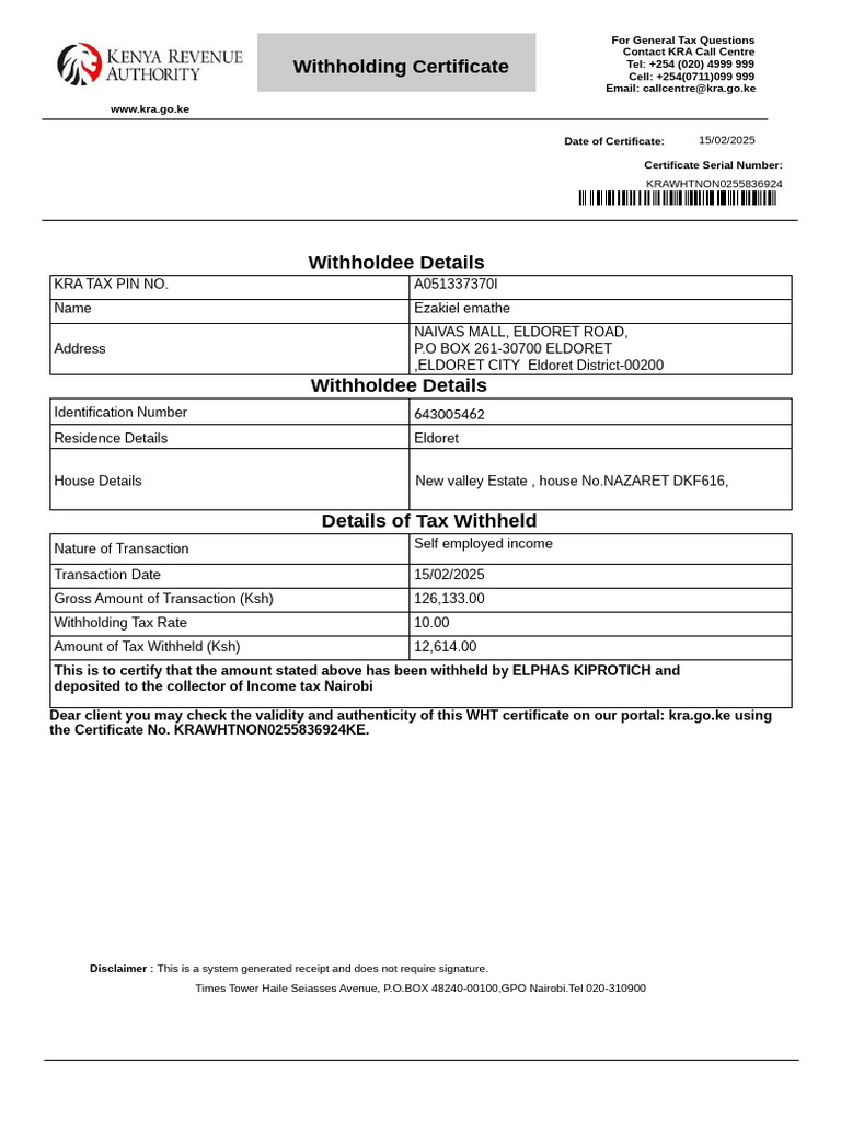 Ezakiel Emathe-Itax Statement | PDF | Business | Payments