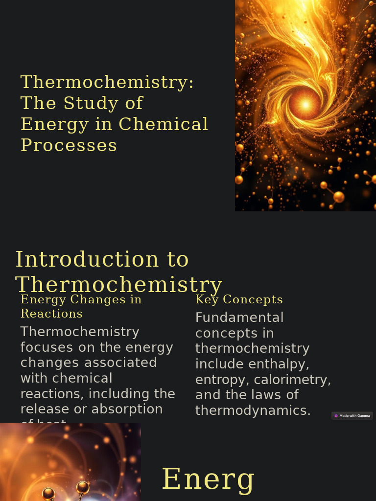 Thermochemistry: Energy in Reactions | PDF | Heat | Chemical Engineering