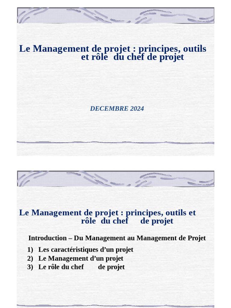 Management-Projet 2024 PPT HECI | PDF | Gestion de projet | Économie d ...