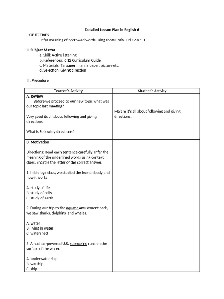 Inferring Meanings from Root Words | PDF