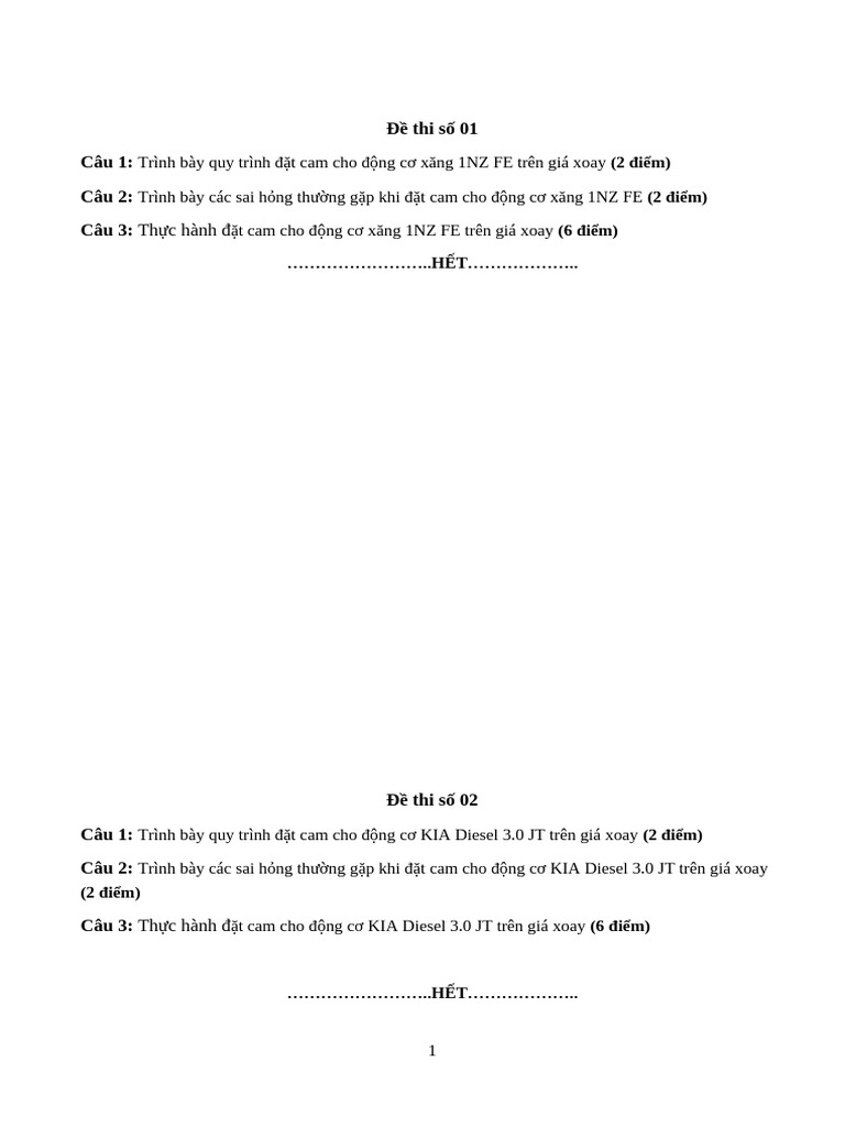 Đề Thi TT Cấu Tạo 1 | PDF