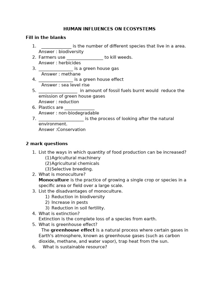 Human Impact on Ecosystems | PDF | Eutrophication | Greenhouse Gas