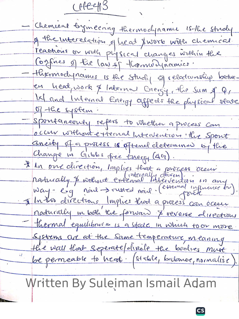 Thermo Complete Note | PDF