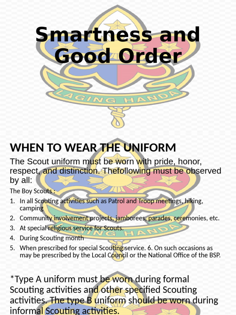 Smartness and Good Order - BSP | PDF