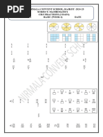 Class 4 Fractions Worksheet | PDF | Mathematics | Division (Mathematics)