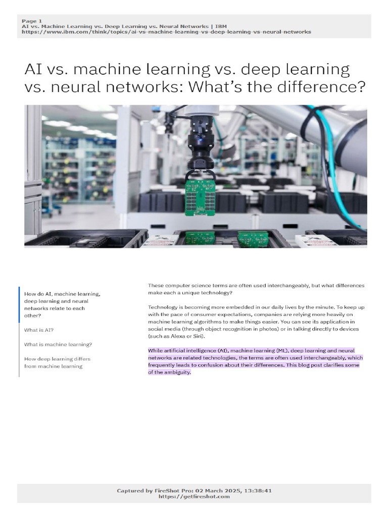 AI vs. Machine Learning vs. Deep Learning vs. Neural Networks I IBM ...