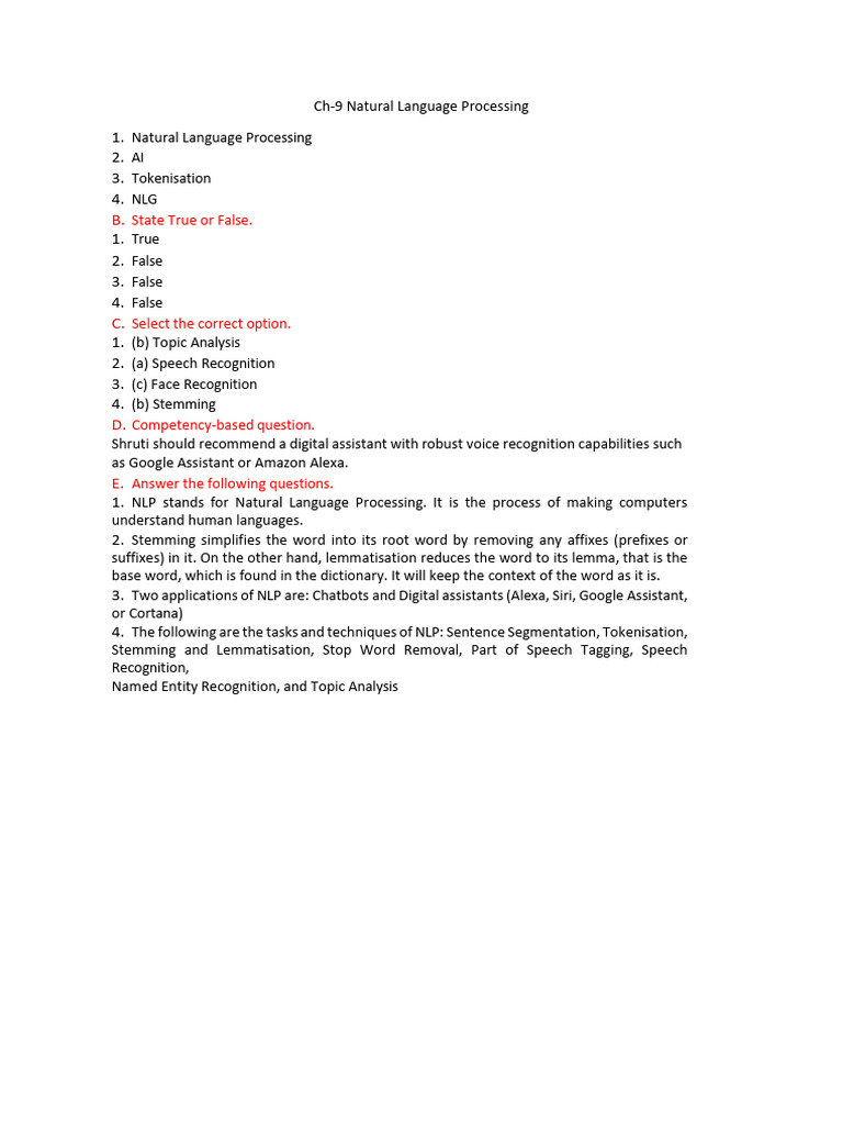 Natural Language Processing Overview | PDF
