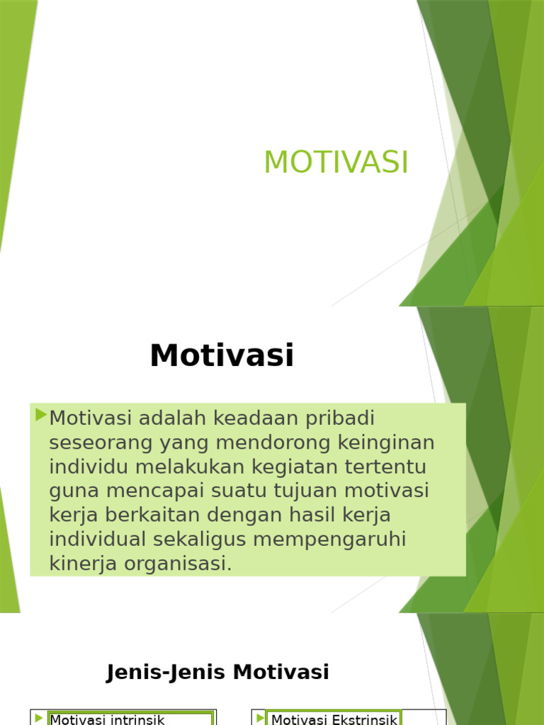 Pertemuan 12. Motivasi | PDF