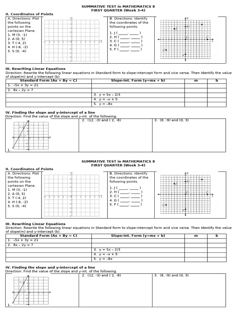 ST-Q1-W5-6 - Math 8 FOR PRINTING Part 2 | PDF | Algebra | Equations