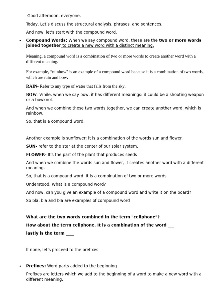 Script in Show and Teel and Structural Analysis ENGLISH | PDF | Verb ...