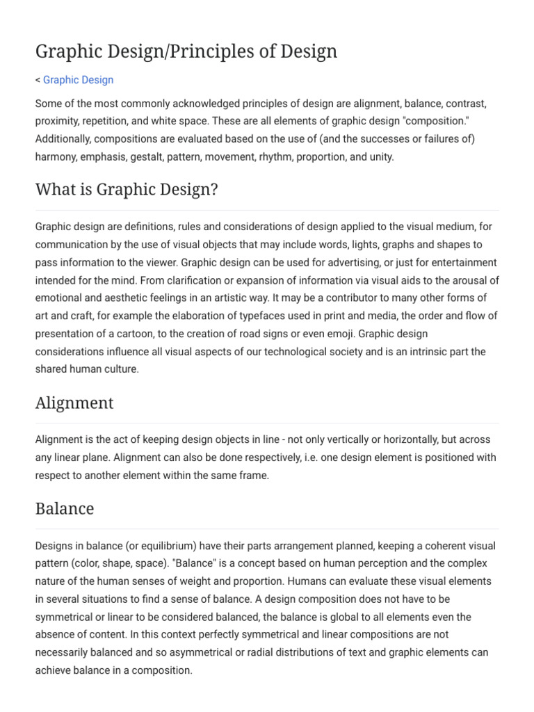 Principles of Graphic Design Explained | PDF