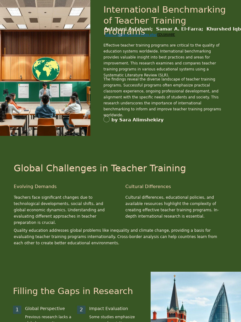 International Benchmarking of Teacher Training Programs | PDF | Teacher ...