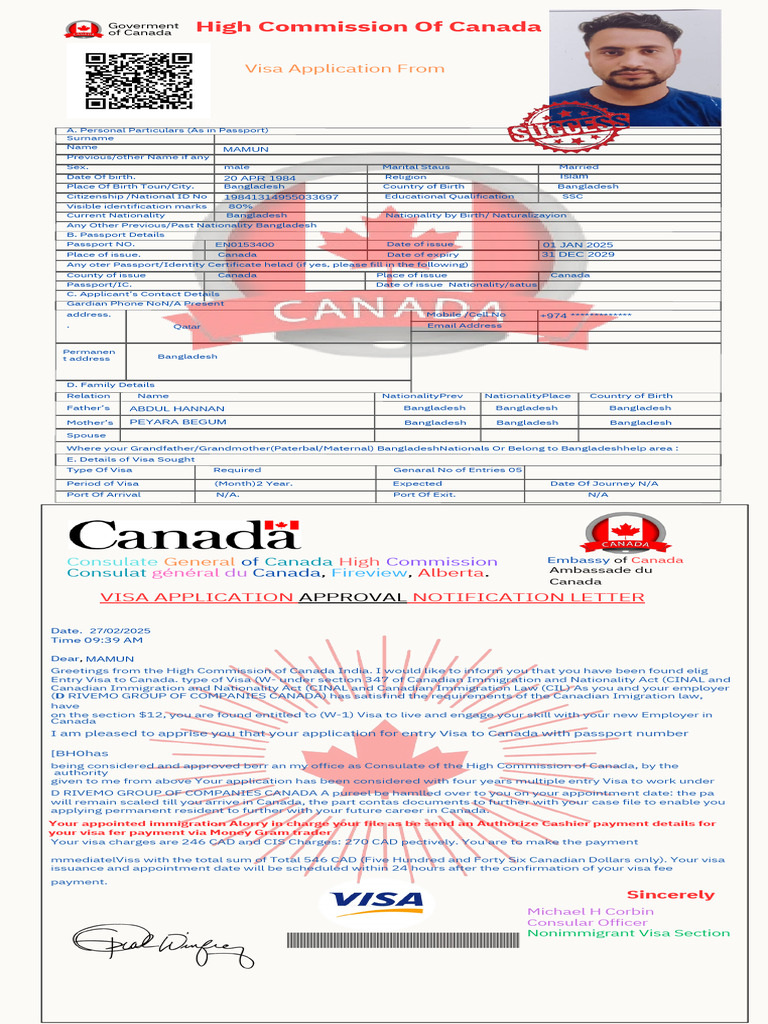 Canada Work Permit Visa Application Guide | PDF | Travel Visa | Passport