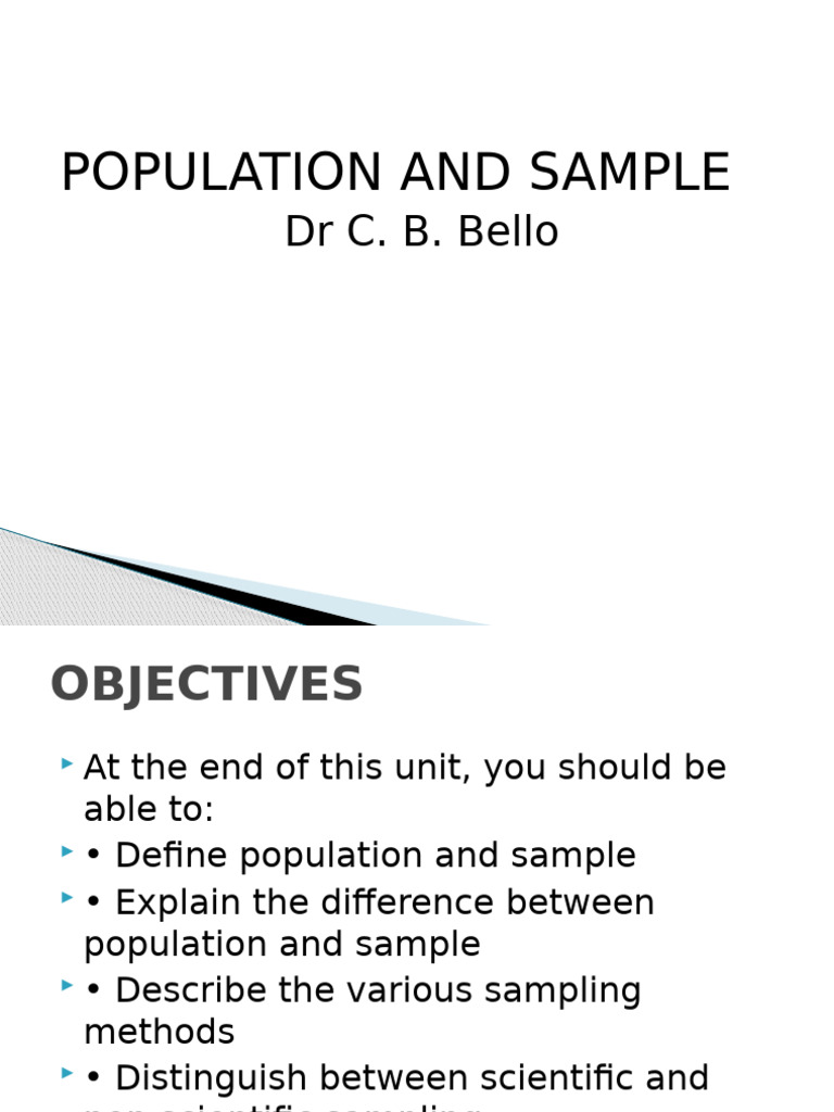 Unit 10 Population and Sample | PDF | Sampling (Statistics) | Science