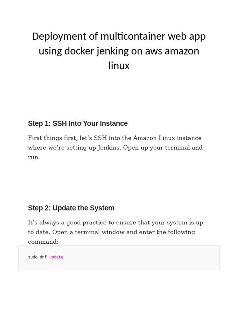 Deploy On Aws Using Amazon Linux | PDF | Sudo | Secure Shell