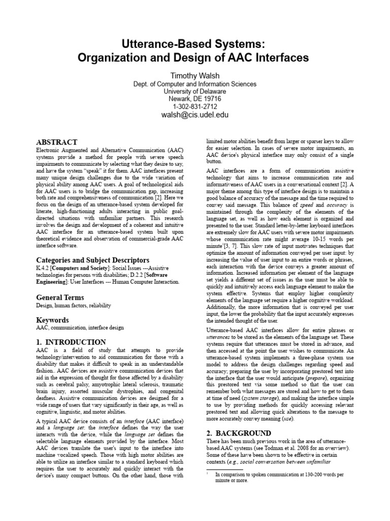 Utterance-Based Systems Interface ARTICLE | PDF | Information | Communication
