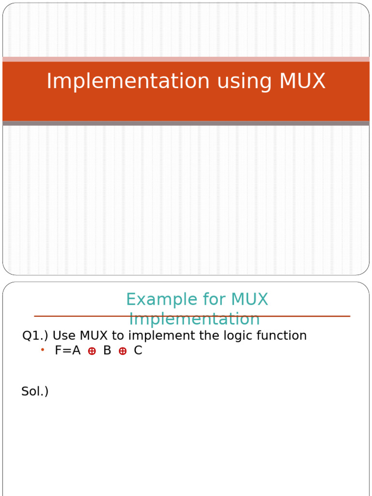 MUX Implementation | PDF | Physical Layer Protocols | Digital Technology