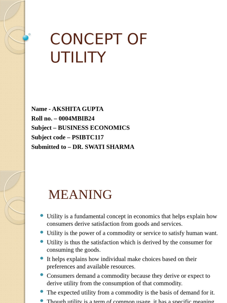 Concept of Utility-4 | PDF | Utility | Scientific Theories