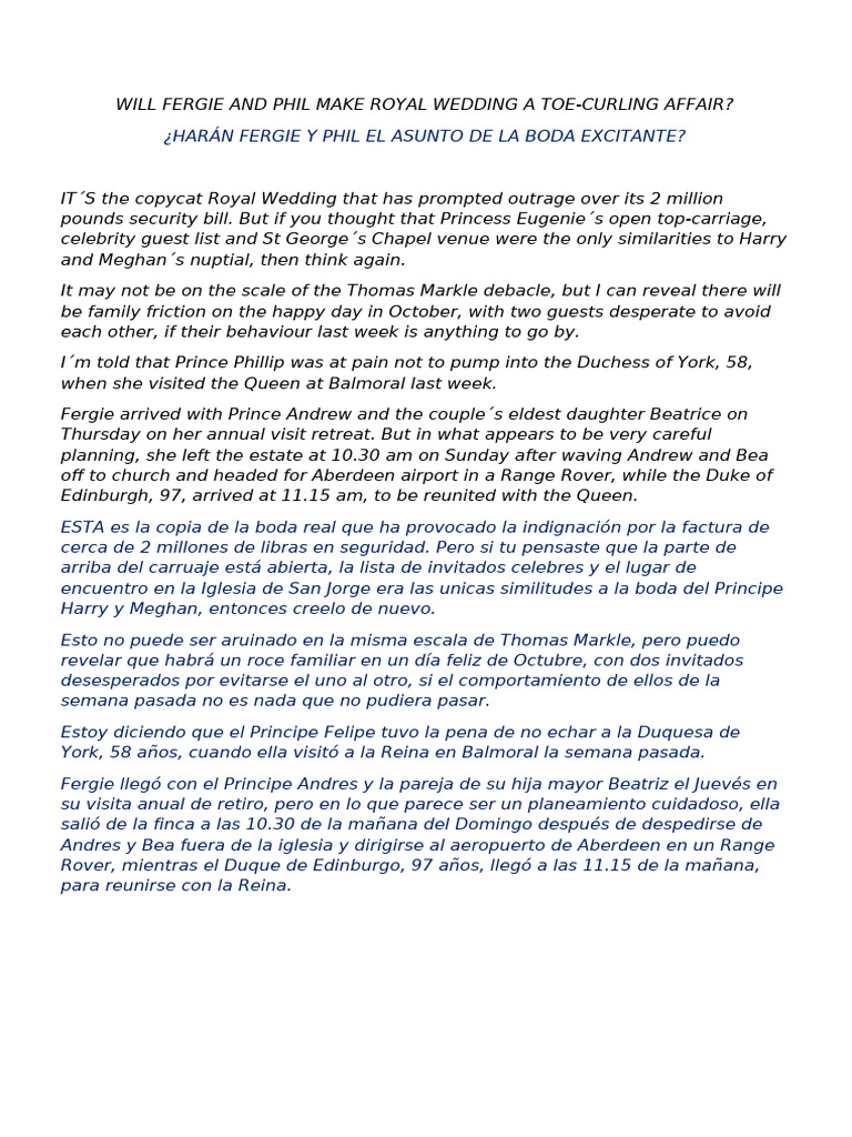 Fergie and Phil | PDF