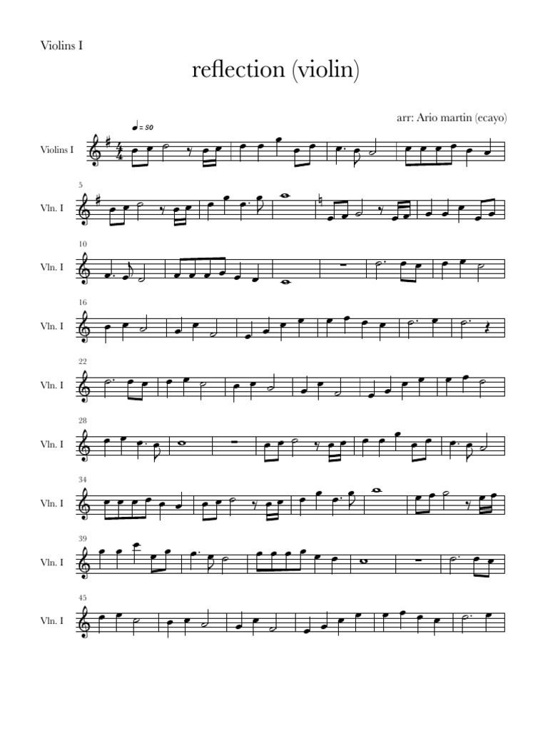 Reflection (Violin) (Parts) | PDF