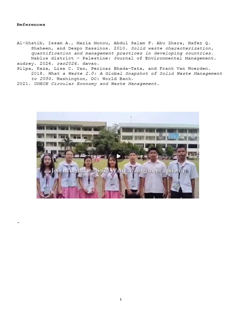 Solid Waste Management Reseach Paper | PDF
