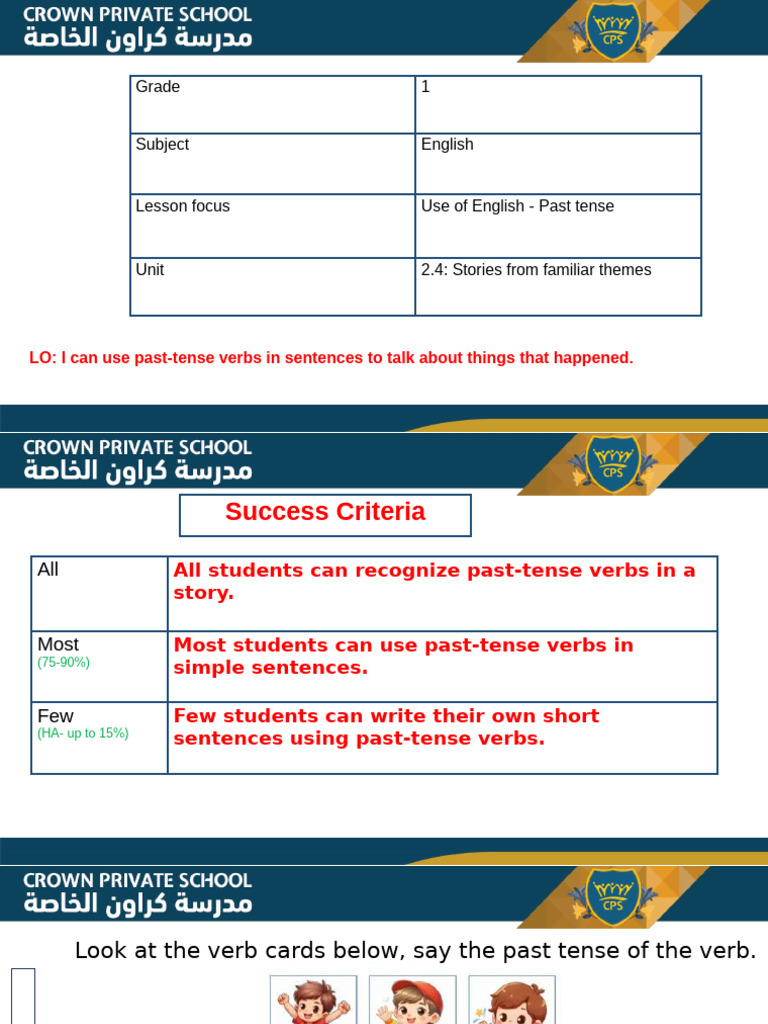 Teaching Past Tense Verbs in English | PDF | Grammatical Tense | Verb