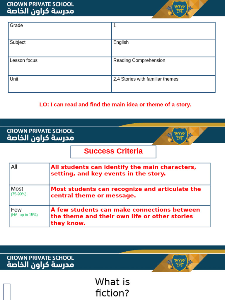 Efl Gr1 Lesson 4&5 Reading Comprehension - Week 6 - Term 2 | PDF