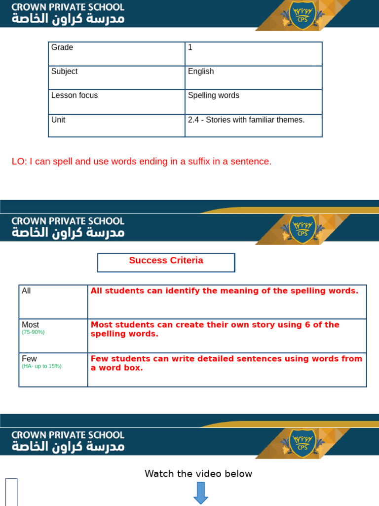 Efl Gr1 Lesson 1 Spelling Words - Week 6 - Term 2 | PDF | Human ...