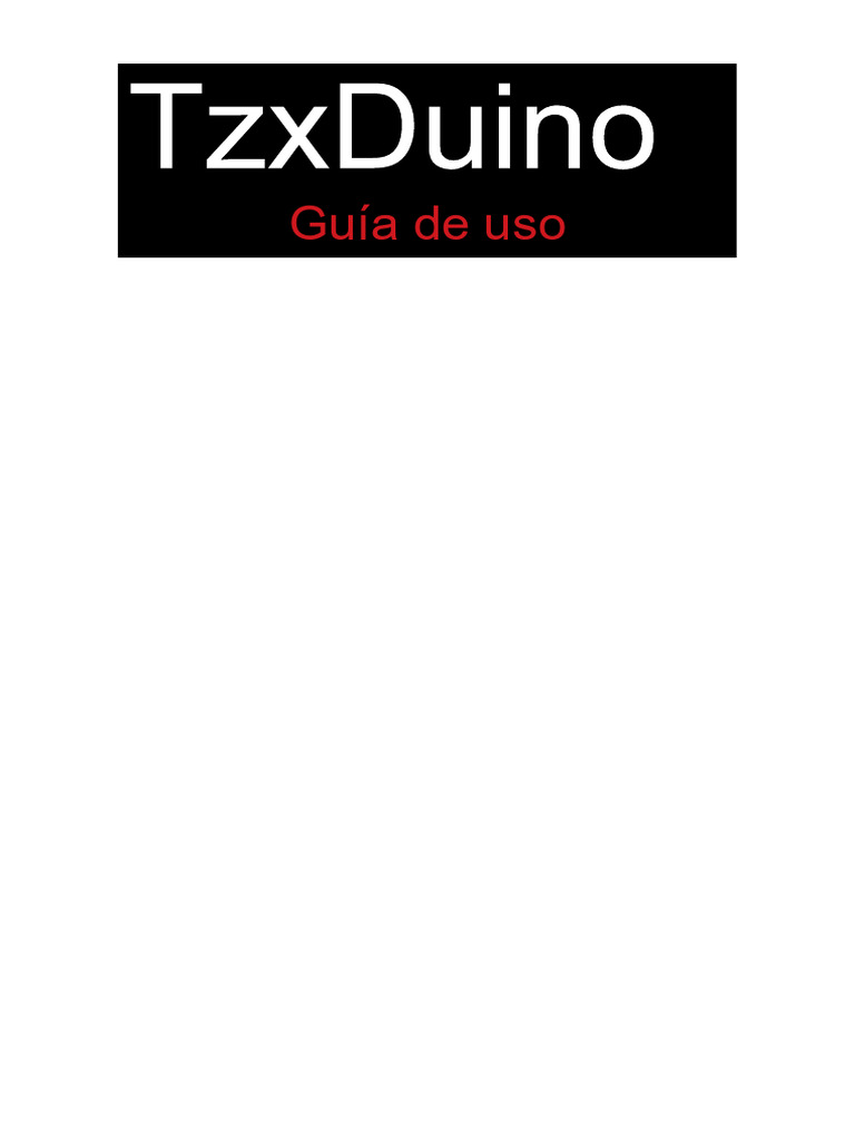 Manual Tzxduino | PDF | Archivo de computadora | Oled