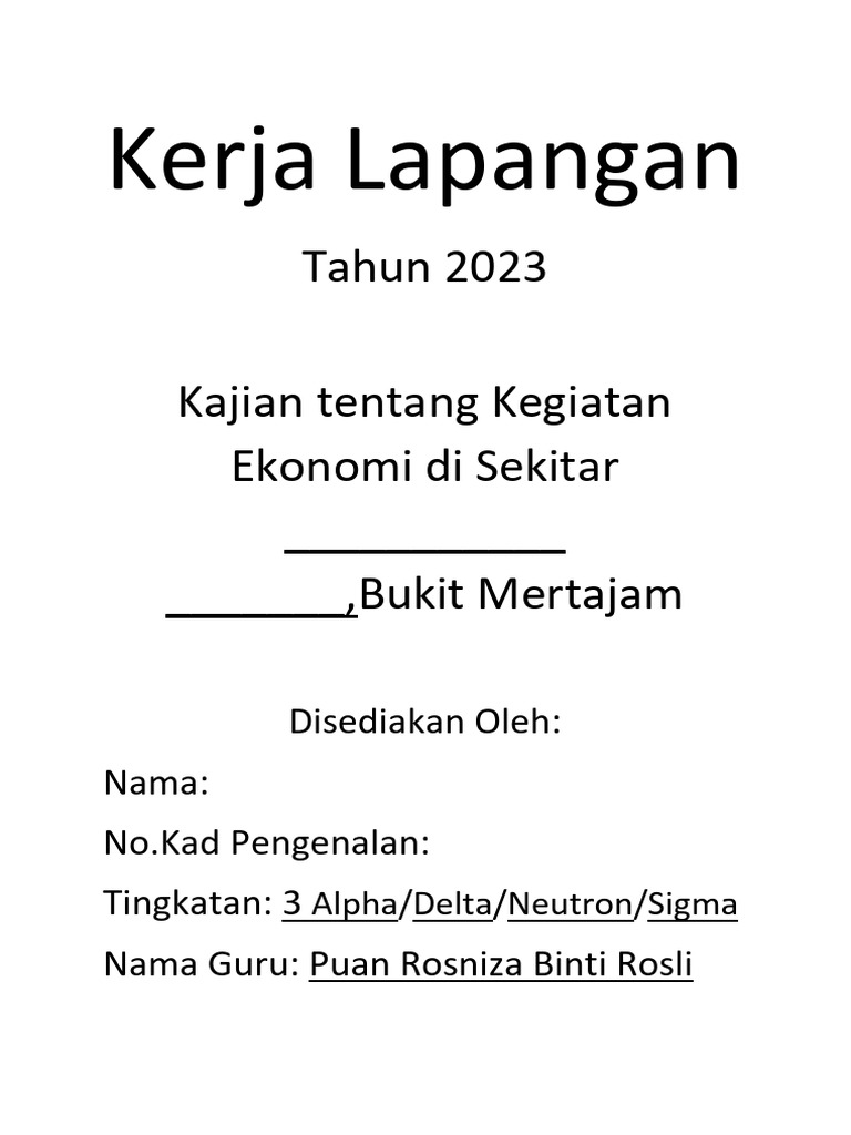 Kerja Lapangan Geo Form 3 | PDF