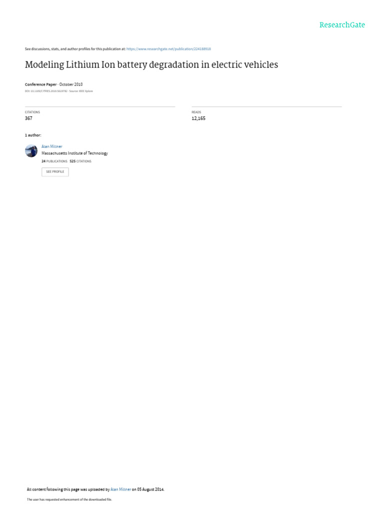 Modeling Lithium Ion Battery Degradation 02172013 ...