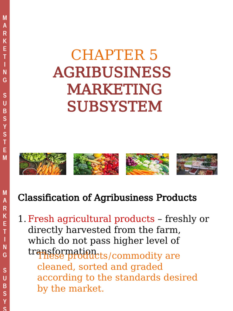 Agribusiness Marketing Subsystem Overview | PDF | Marketing | Market ...