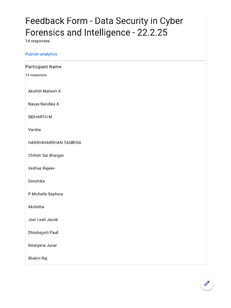Feedback repsonse | PDF