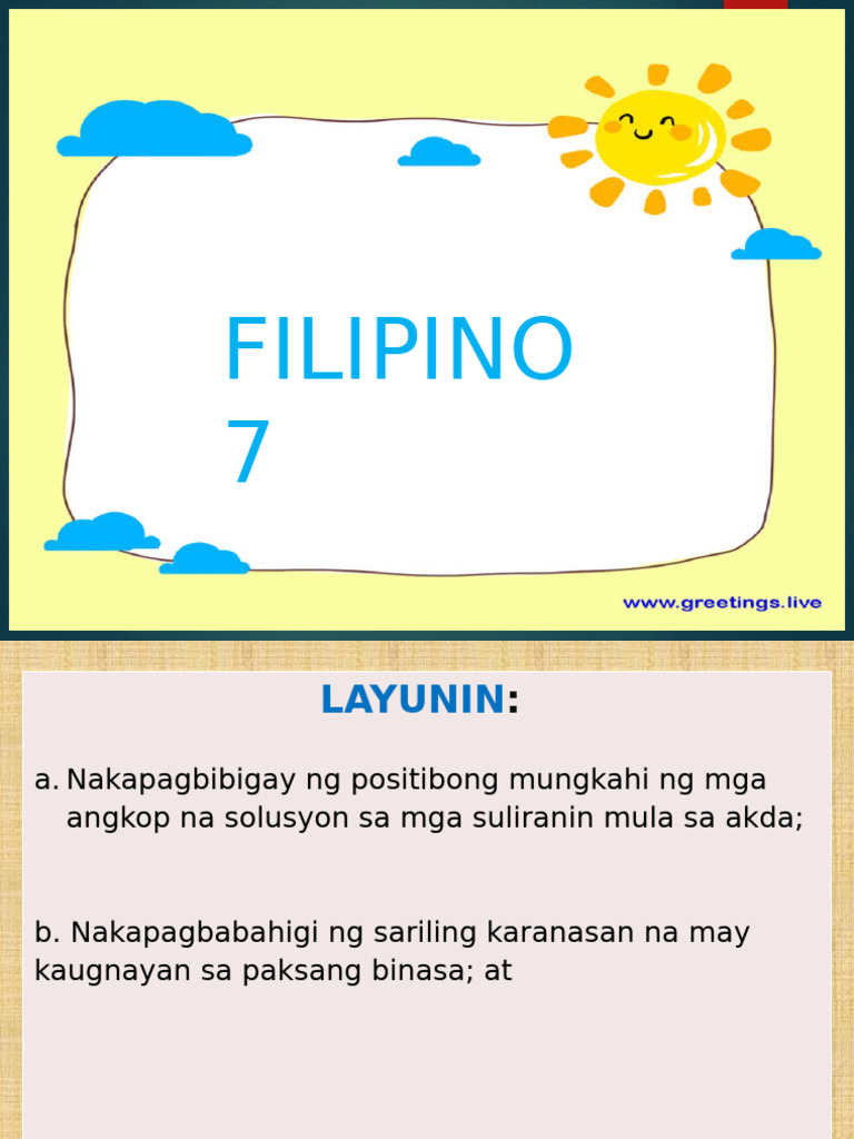 Presentation Filipino 7 | PDF