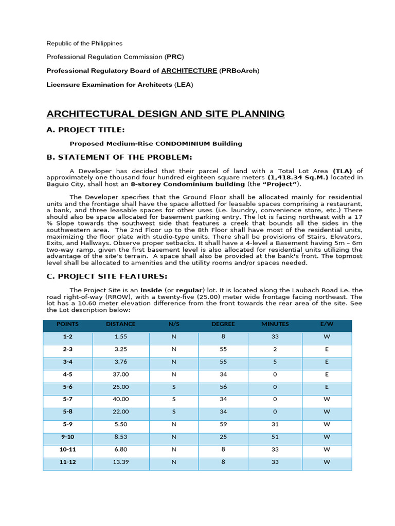 Condominium Design Problem | PDF | Buildings And Structures
