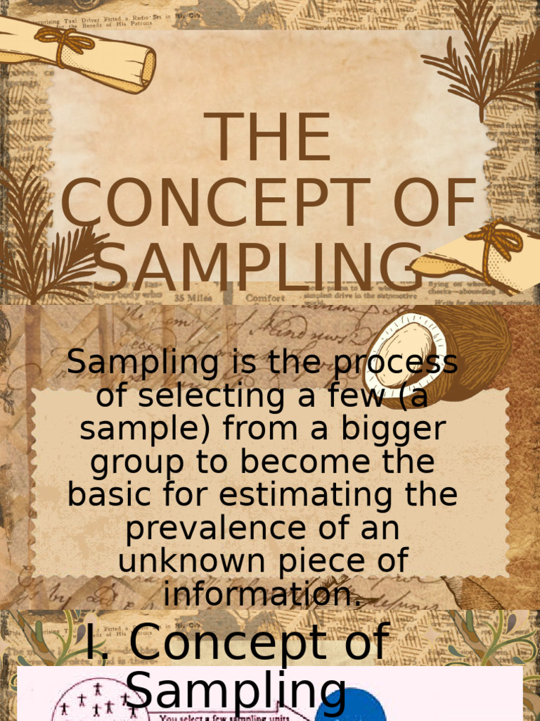 The Concept of Sampling Rica Buarao | PDF