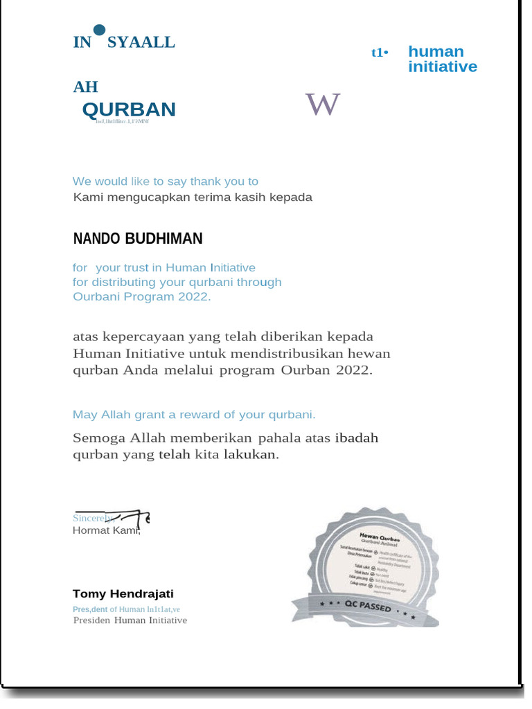 Sertifikat-Qurban-No-Order-IPQ-2022-7582-OK | PDF
