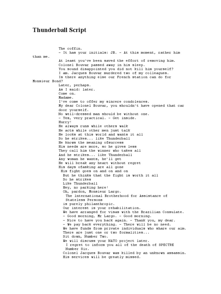Thunder Ball Script | Download Free PDF | Nature