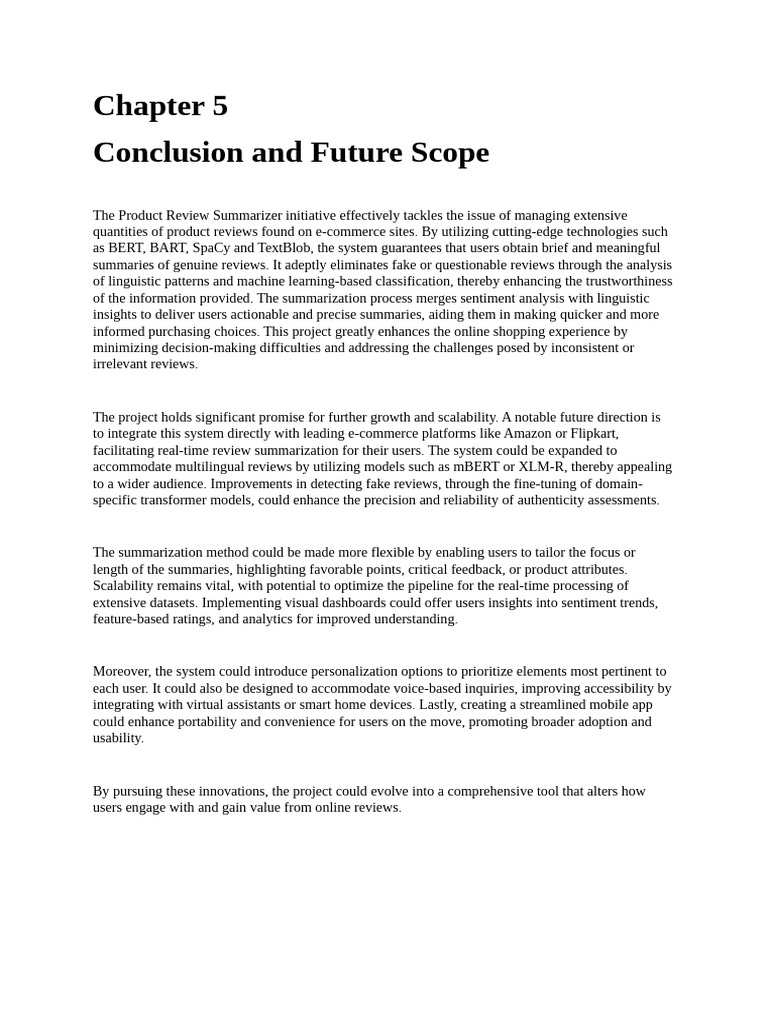 Conclusion and Future Scope | PDF | E Commerce | Information Technology