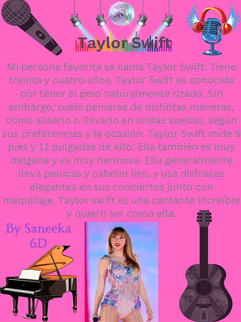 Saneeka's Spanish poster homework (my favourite celebrity) | PDF